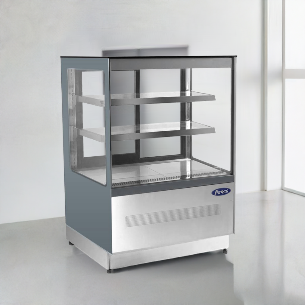ATOSA SQUARE CAKE DISPLAY FRIDGE 900MM – The Catering Place